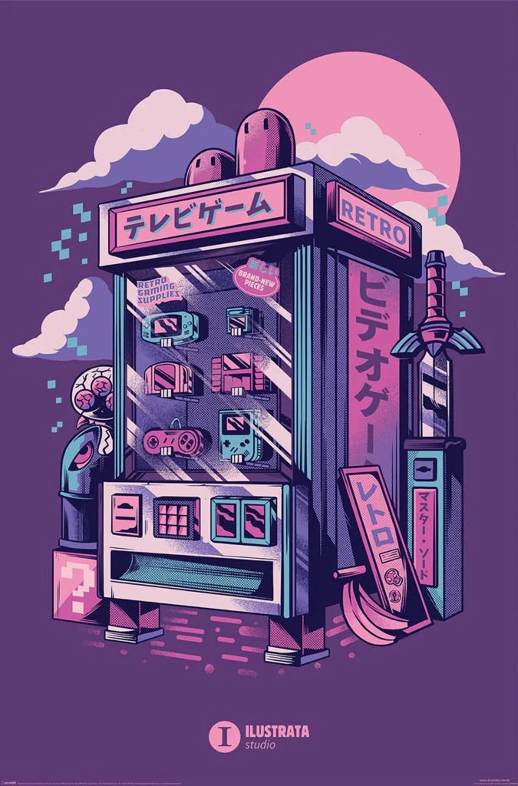 Ilustrata Retro Vending Machine Poster 61x91,5cm
